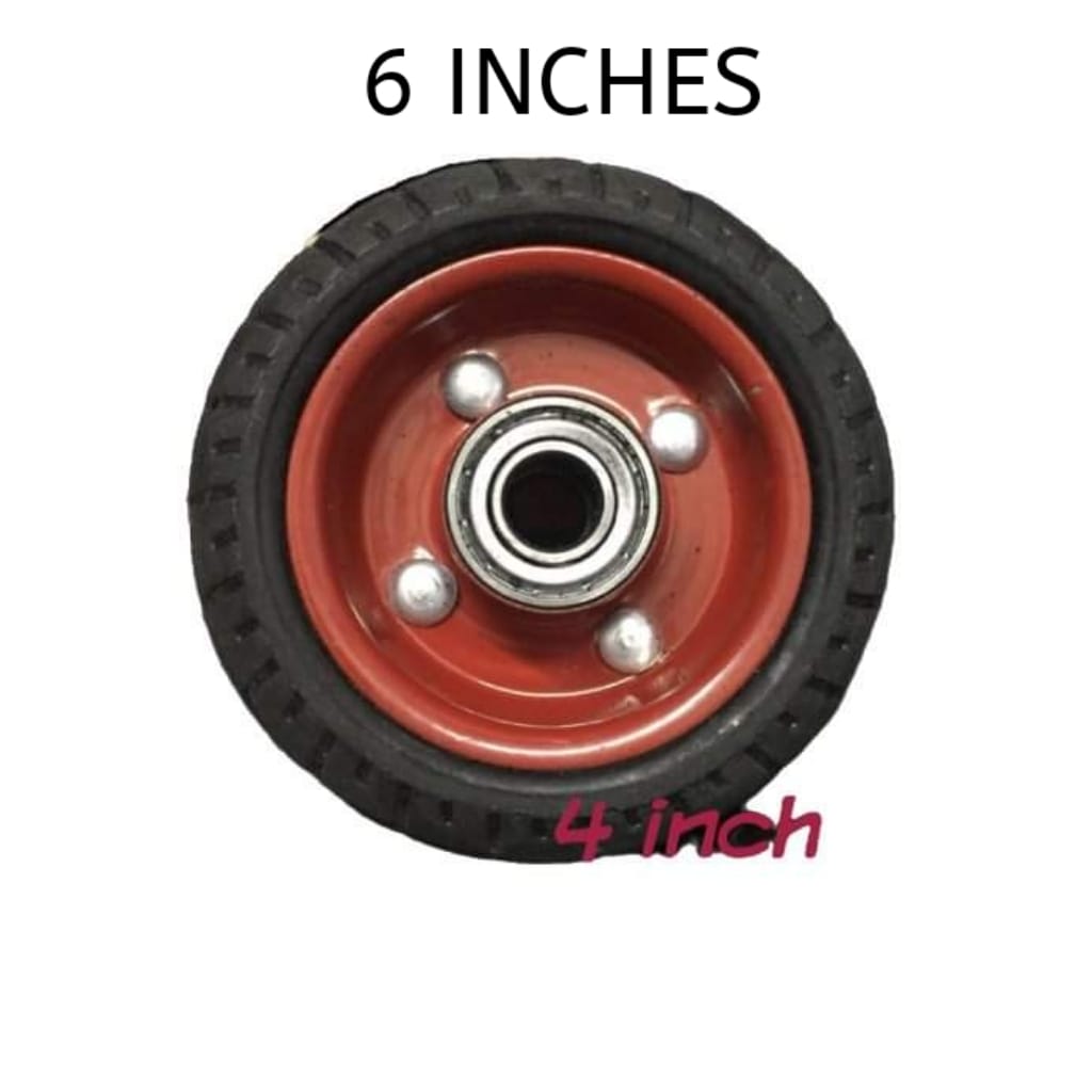 Heavy Duty Steal Body Rubber Wheel/ Push Cart Wheel 4 inches, 5 inches ...