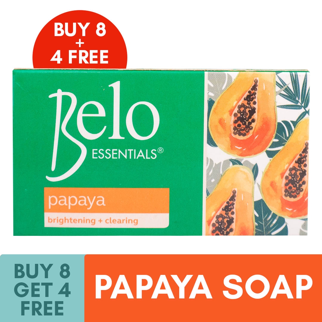 Belo Essentials Papaya Soap 135g Buy 8 + 4 Free | Lazada PH