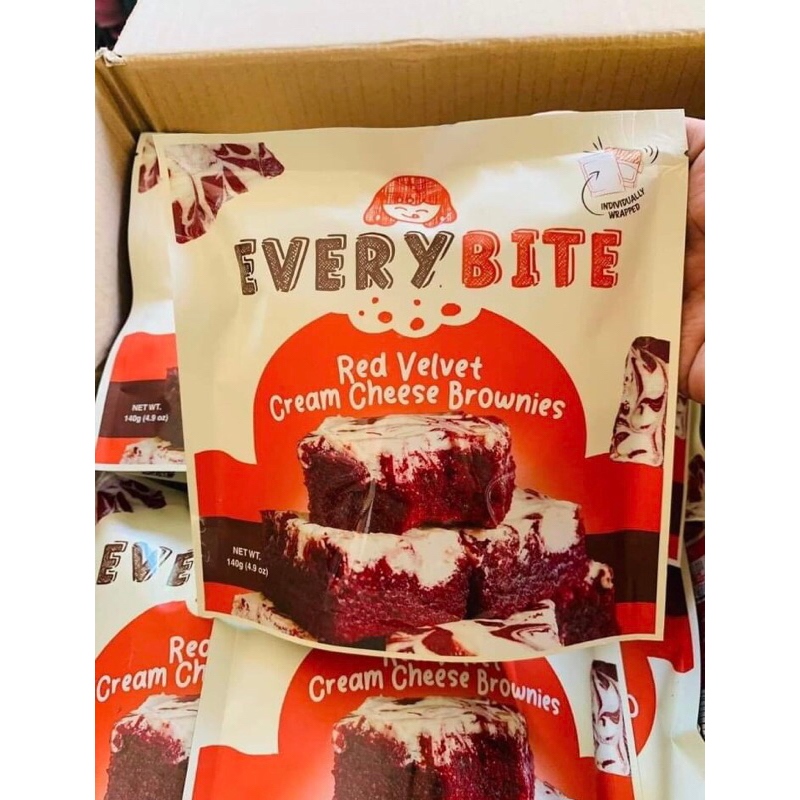 EVERY BITE RED VELVET CREAM CHEESE BROWNIES 140G PER PACK | Lazada PH