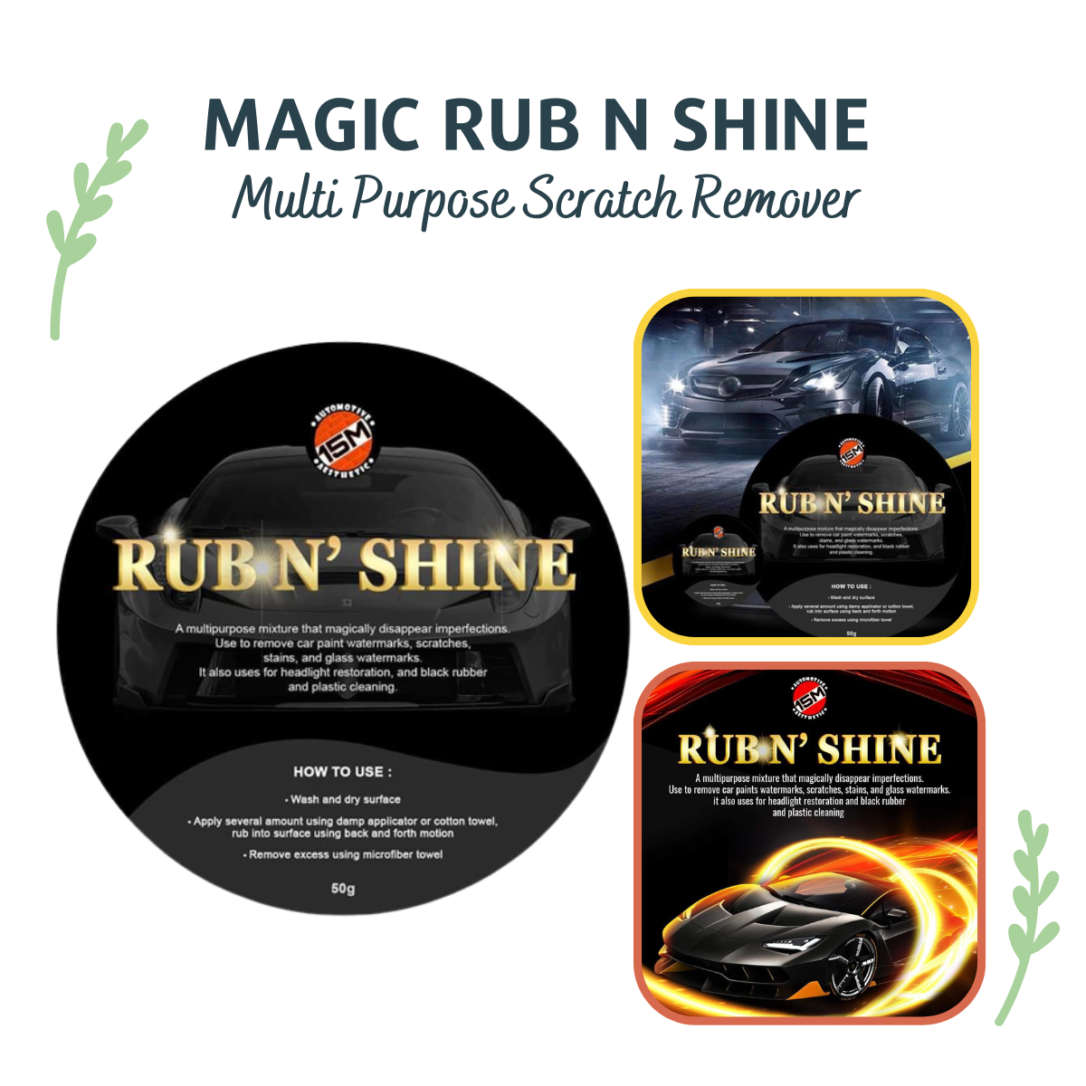 ORIGINAL MAGIC Rub N Shine PREMIUM Multi Purpose Scratch Remover and ...