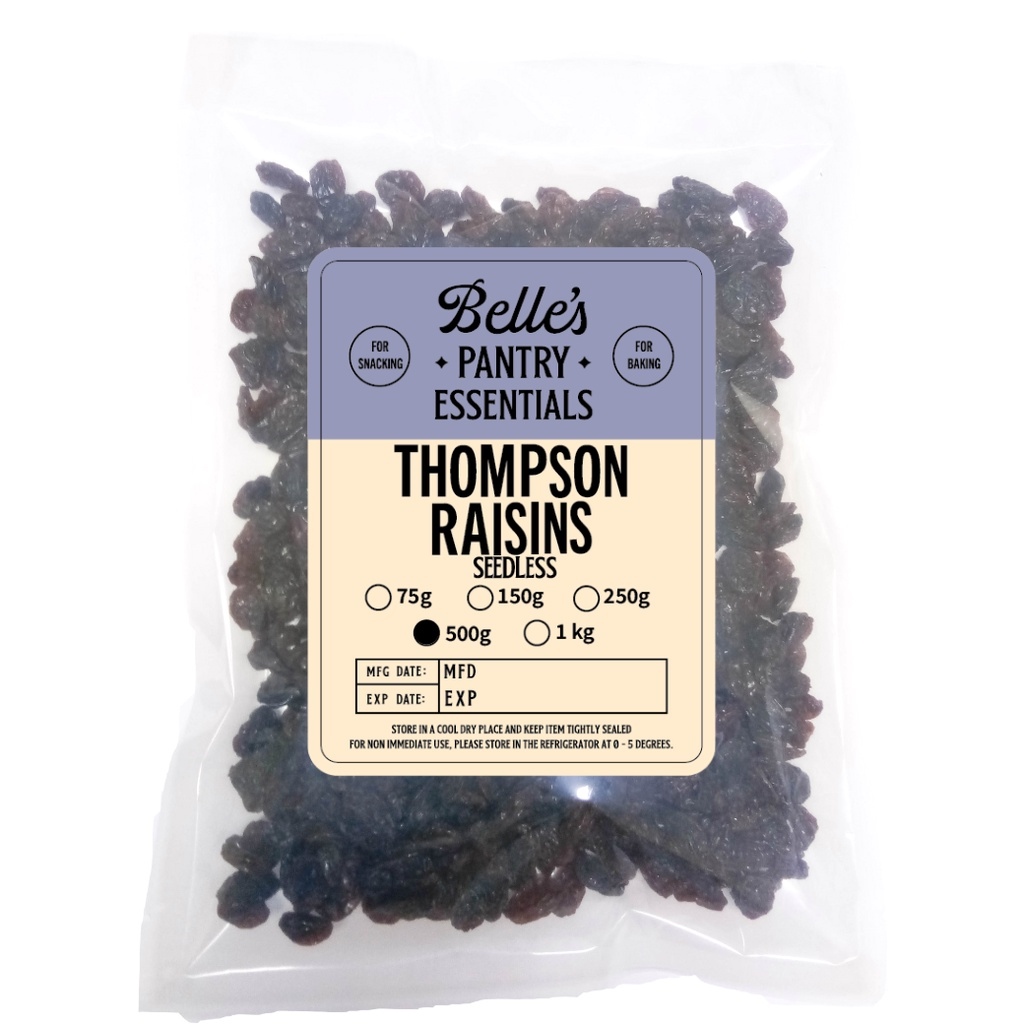 Belle's Thompson Seedless Raisins (250g to 1kg) | Lazada PH