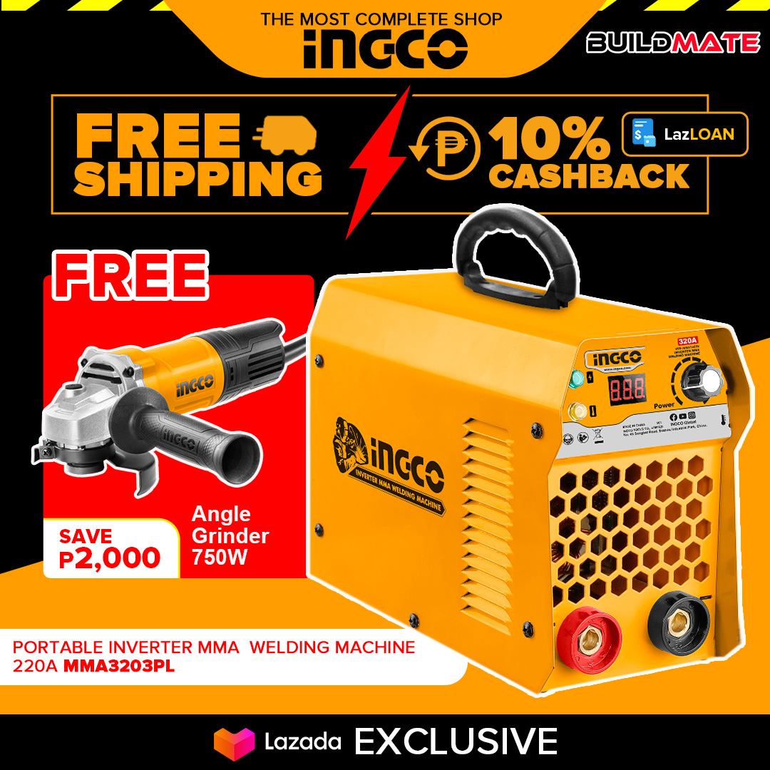 BUILDMATE Ingco Inverter Portable Welding Machine IGBT ARC MMA Weld ...