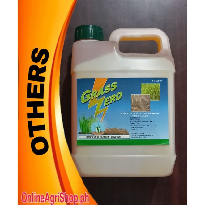 GRASS ZERO 4 LITER HERBICIDE GLYPHOSATE 480 SL (1 GALLON) | Lazada PH