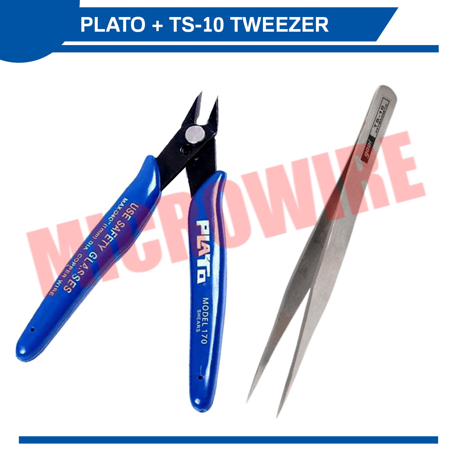 Plato 170 Wishful Shear Side Cutter Set With Tweezer TS-10 High Quality ...