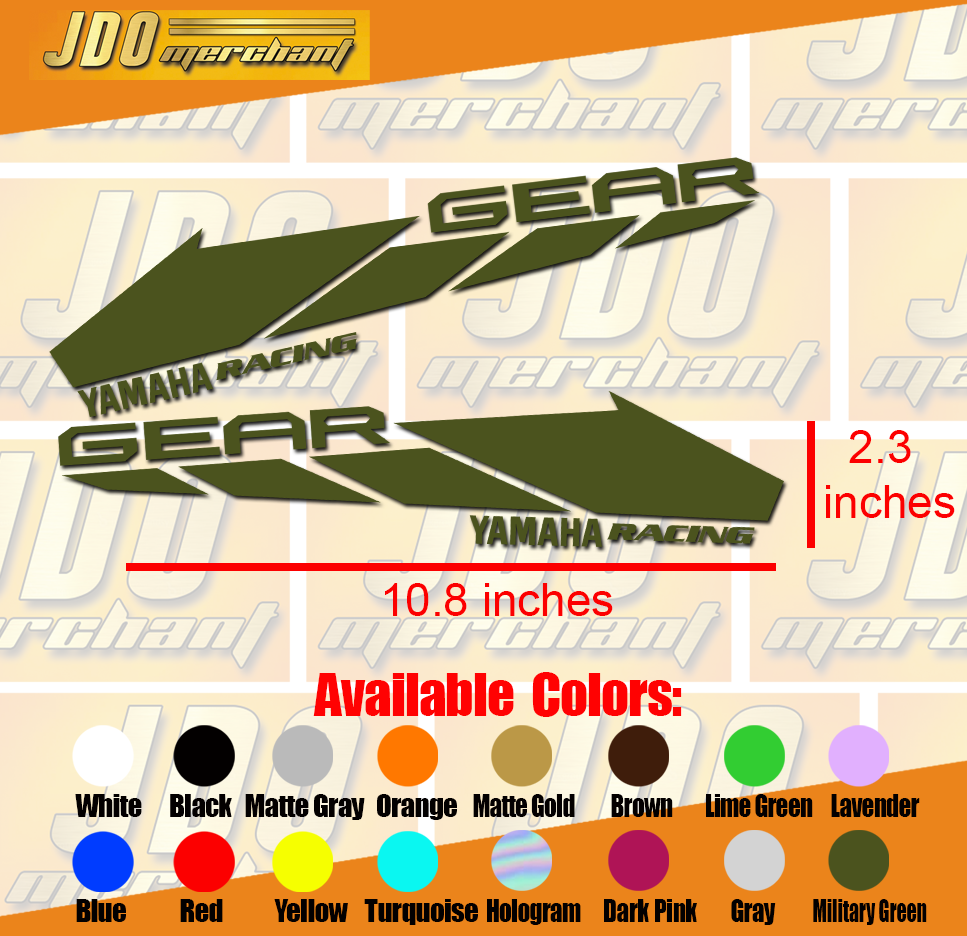 Mio Gear yamaha racing Stickers 2pcs | Lazada PH