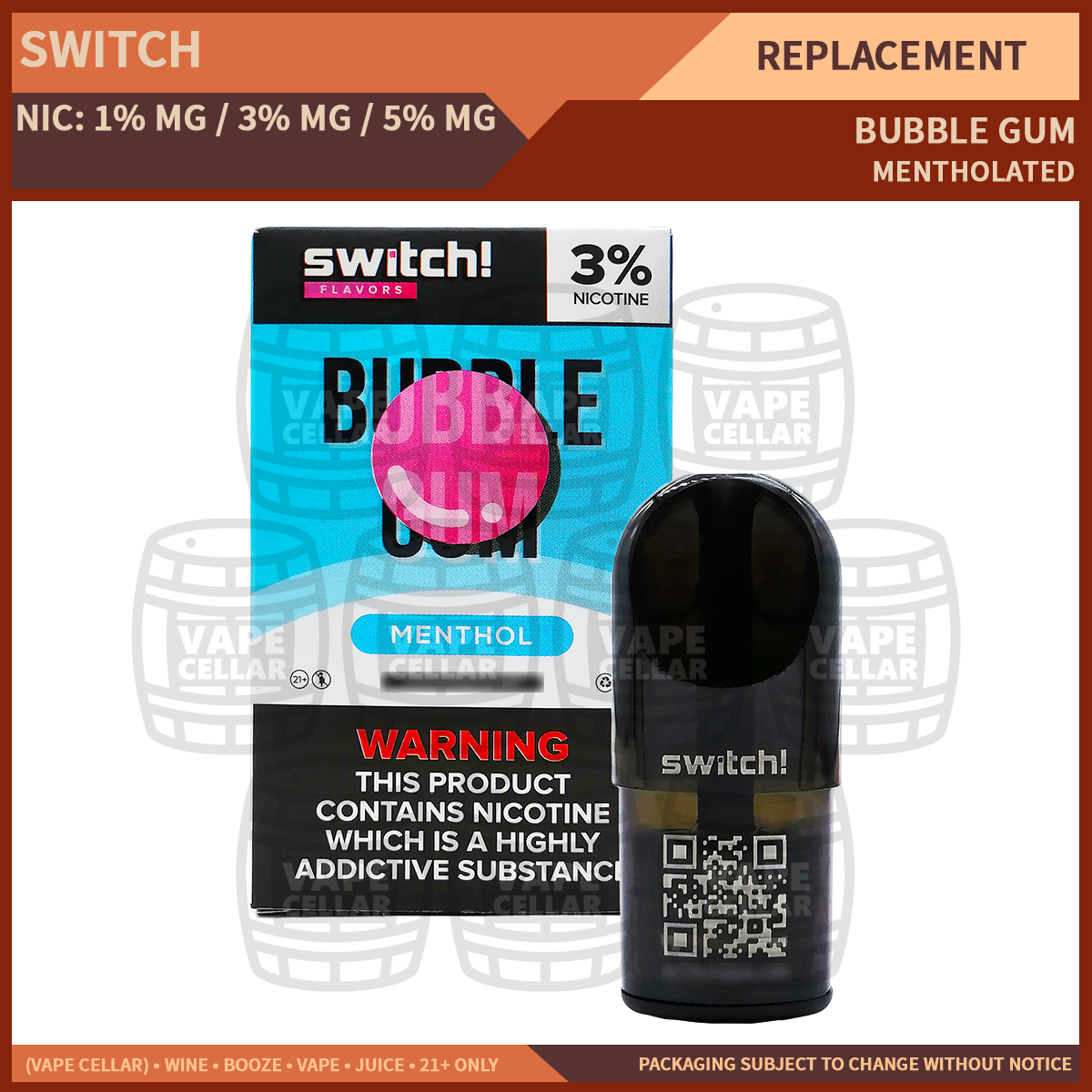 Switch Prefilled Pod Bubble Gum (1%, 3%, 5%) | Lazada PH
