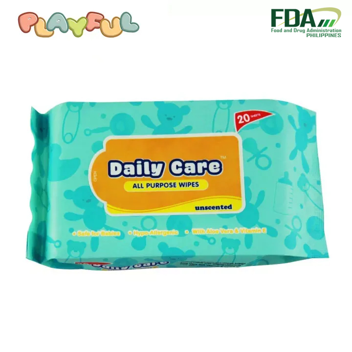 Daily Care All Purpose Wipes Unscented Blue 20s | Lazada PH