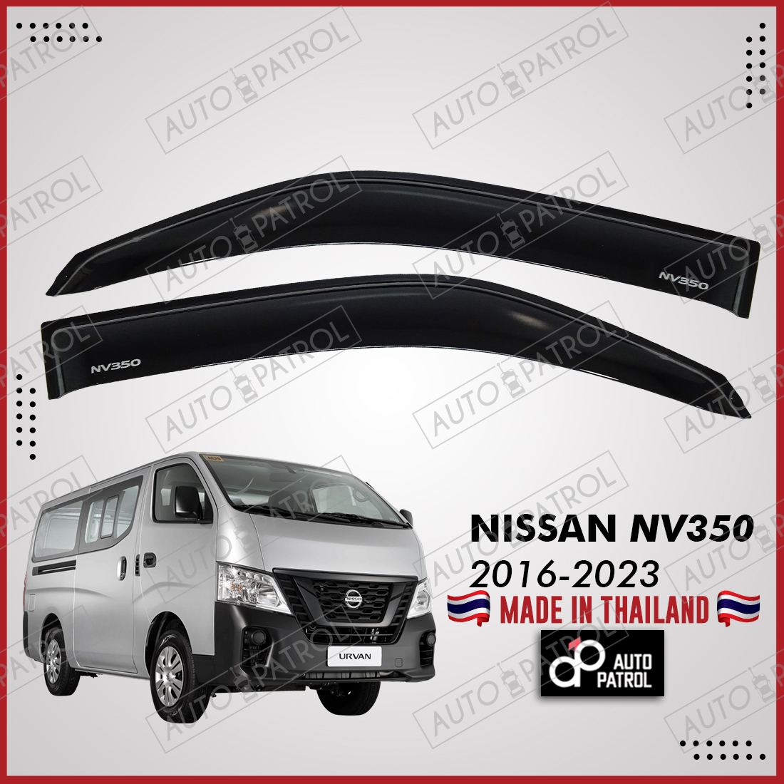 Nissan NV350 2016-2023 Black Type Rain Guard Window Visor (Made In ...