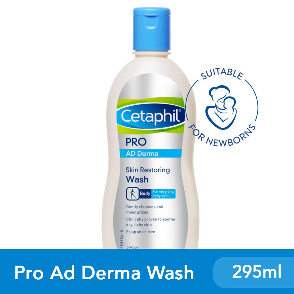 Cetaphil Pro Ad Derma Skin Restoring Wash 295ml For Eczema - Prone Skin ...
