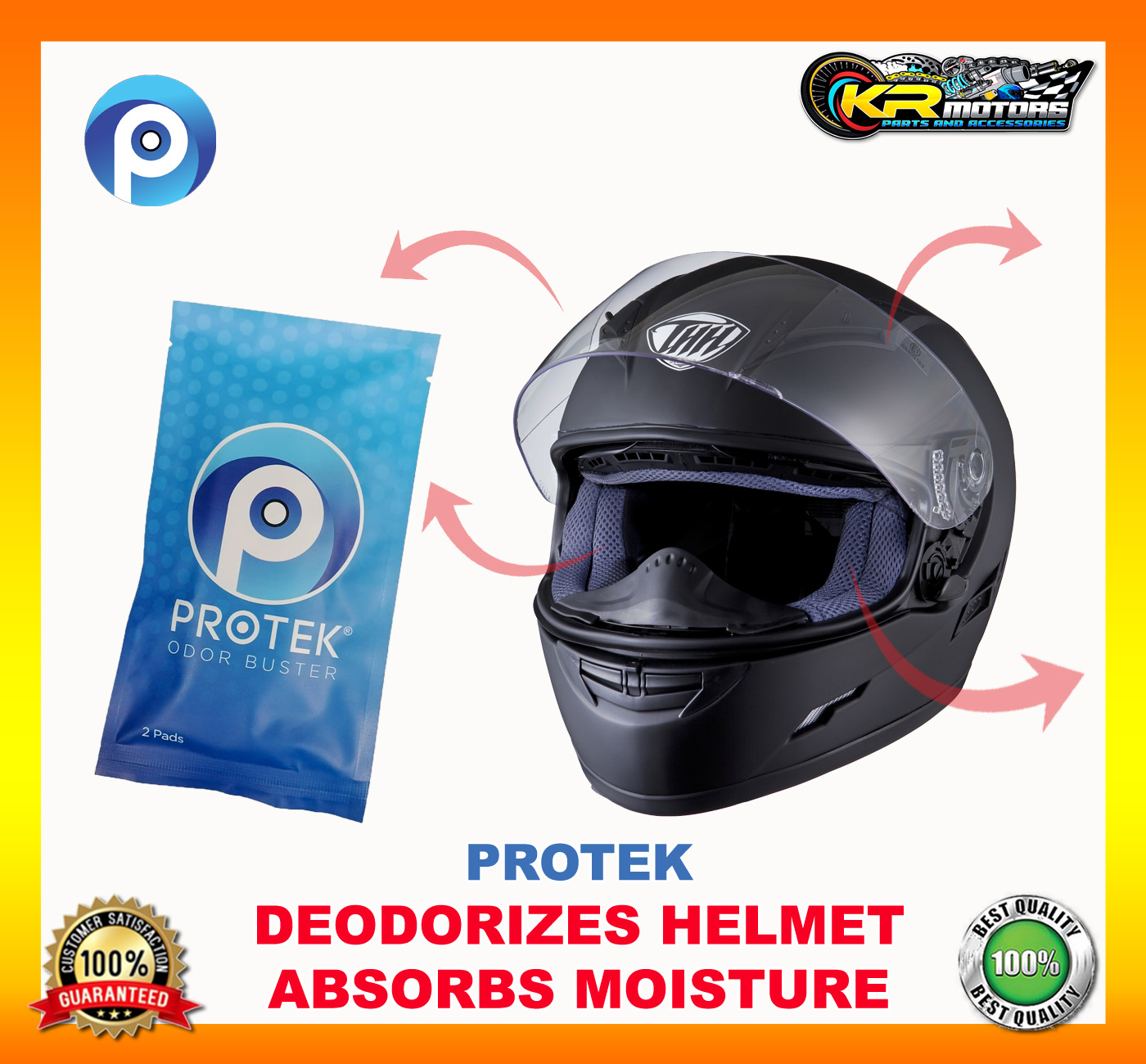 PROTEK Odor Buster for Helmets and Other Sports Gears - 2 Pads | Lazada PH