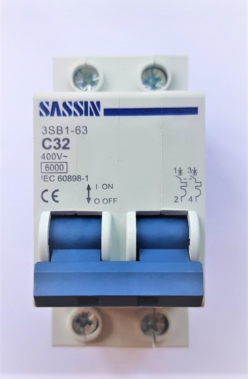Sassin Miniature Circuit Breaker 2 Pole 32 Amperes | Lazada PH