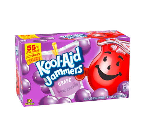 Kool-Aid Jammers Grape Juice Pouches, 6 Fl Oz Pouch (pack of 10 per box ...
