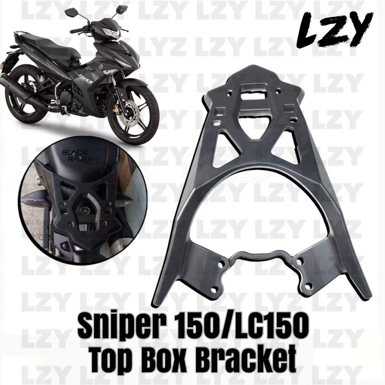 Yamaha Sniper 150 and LC150 Sparrow Alloy Back Tail Top Box Bracket ...