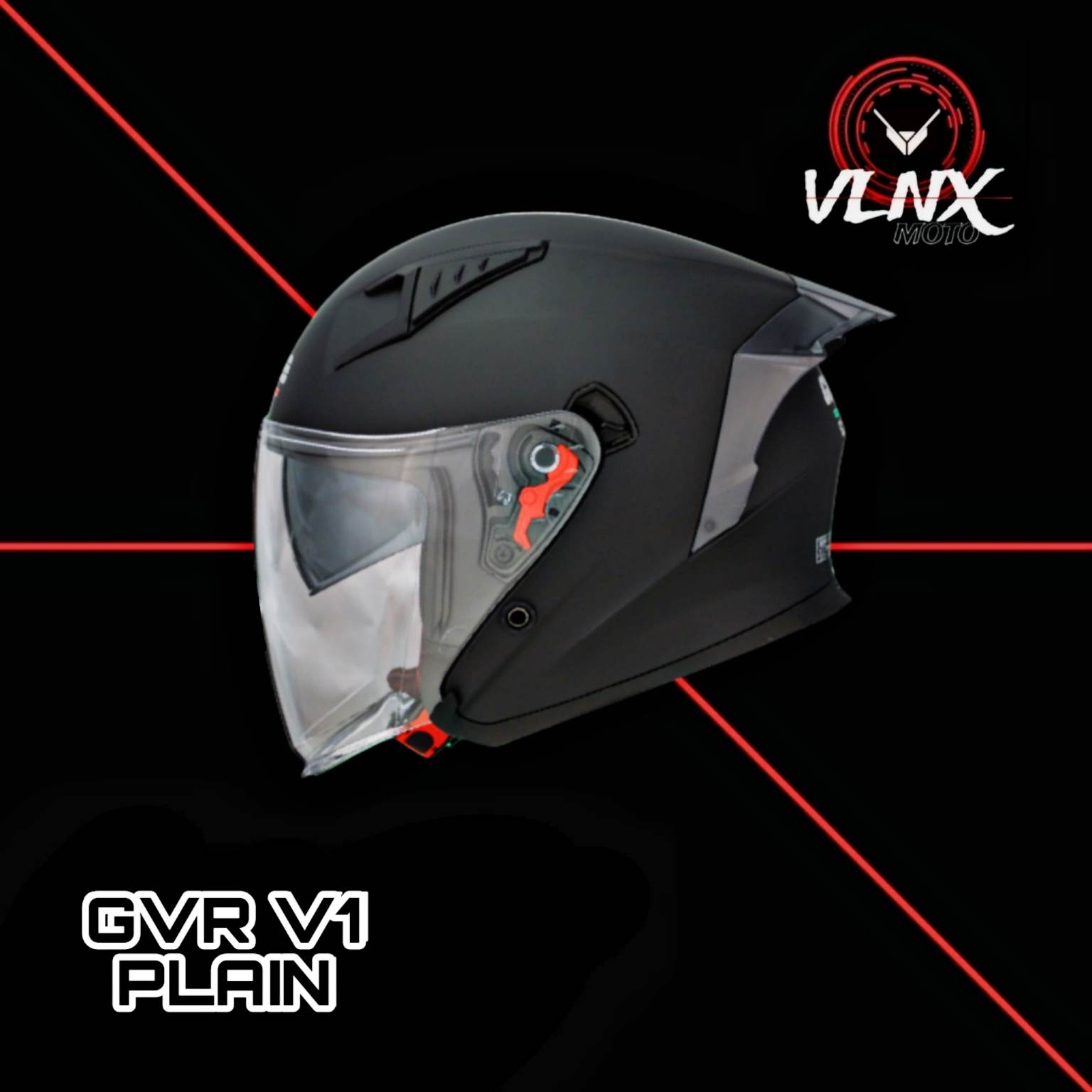 GILLE GVR Half face helmet Matte Black | Lazada PH