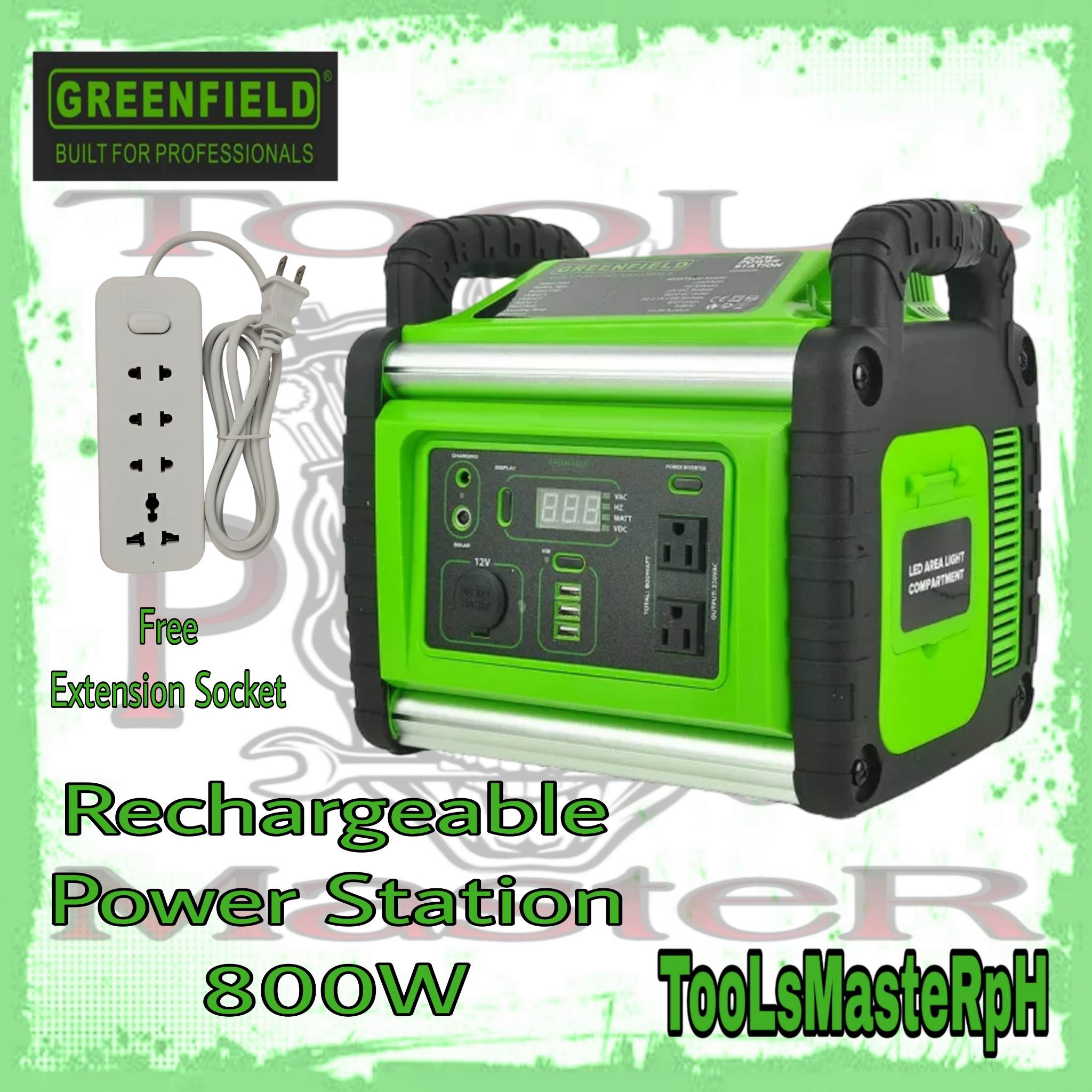 GREENFIELD 800W Portable Rechargeable Power Station (GPS800W) Generator ...