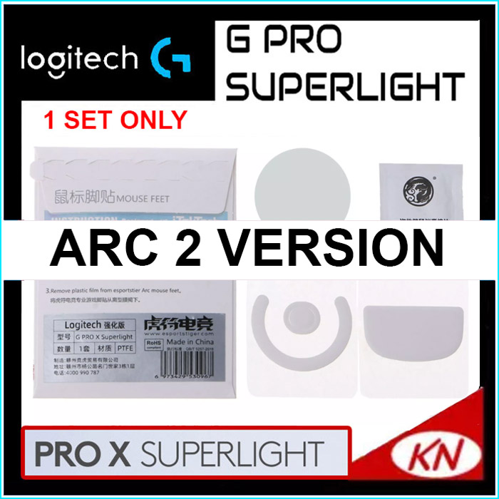 [G Pro X Superlight] [ARC 2] (1 SET/pack) (Pure White) Tiger Skates for ...