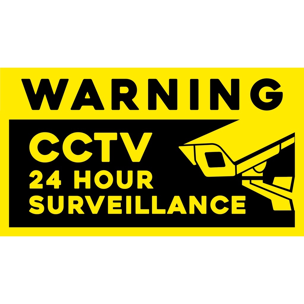 CCTV SIGNAGE Acrylic 5x9 inches 3mm thick Outside Camera Signage Device ...