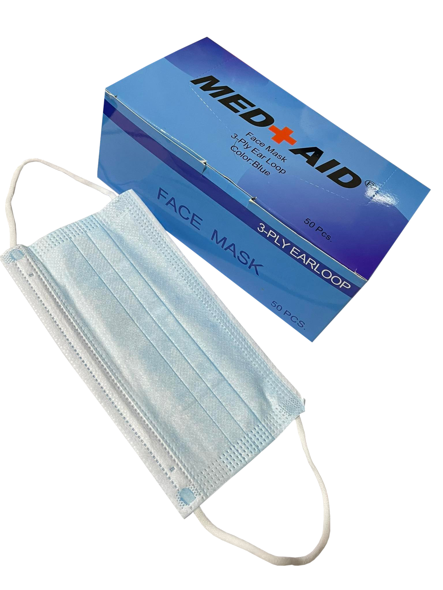 MED+AID Facemask 3Ply Earloop 50pcs/bx | Lazada PH