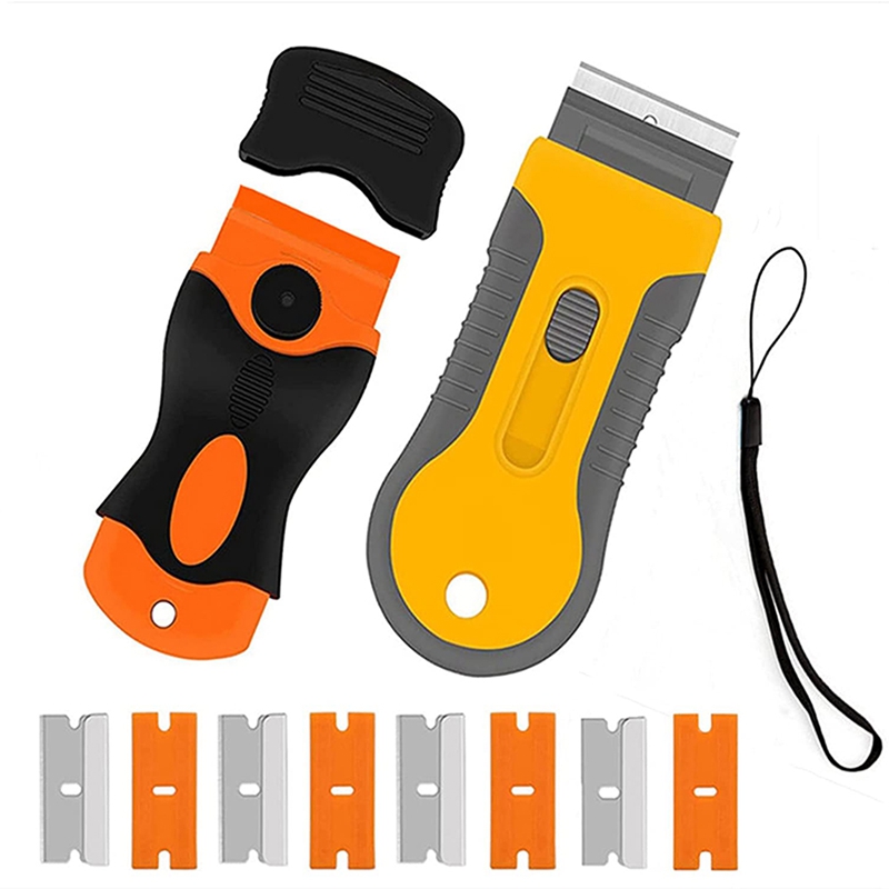 2 Pack Glass Cooktop Scraper with 10 Metal&Plastic Blades Car Decal ...