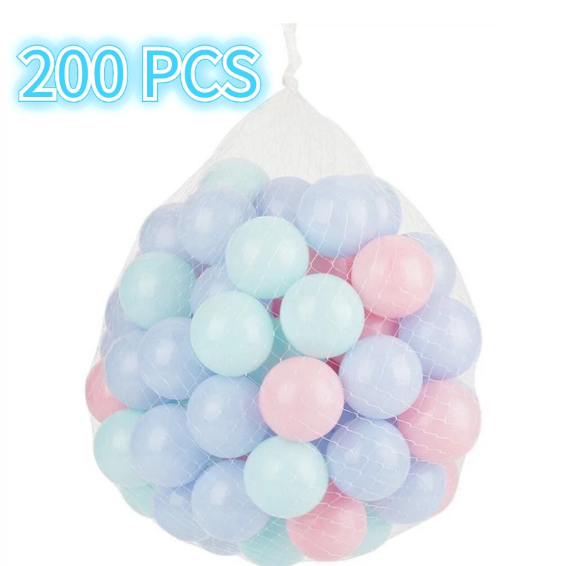 200PCS Ocean Balls Multicoloured Soft Pit Balls Plastic Play Balls ...