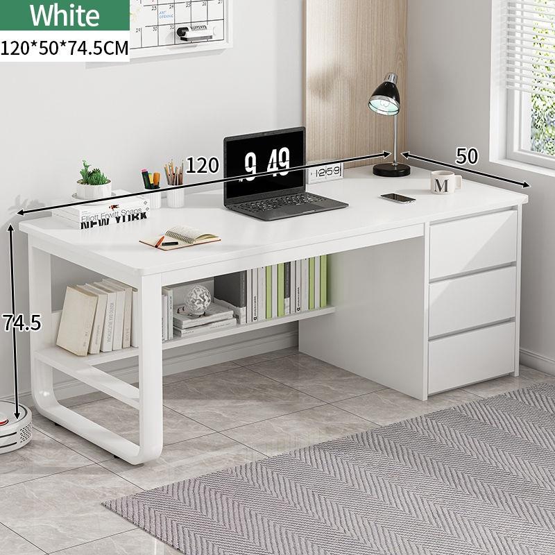 EXINHOME Study table with Drawer 100/120/140cm Office Table Computer ...