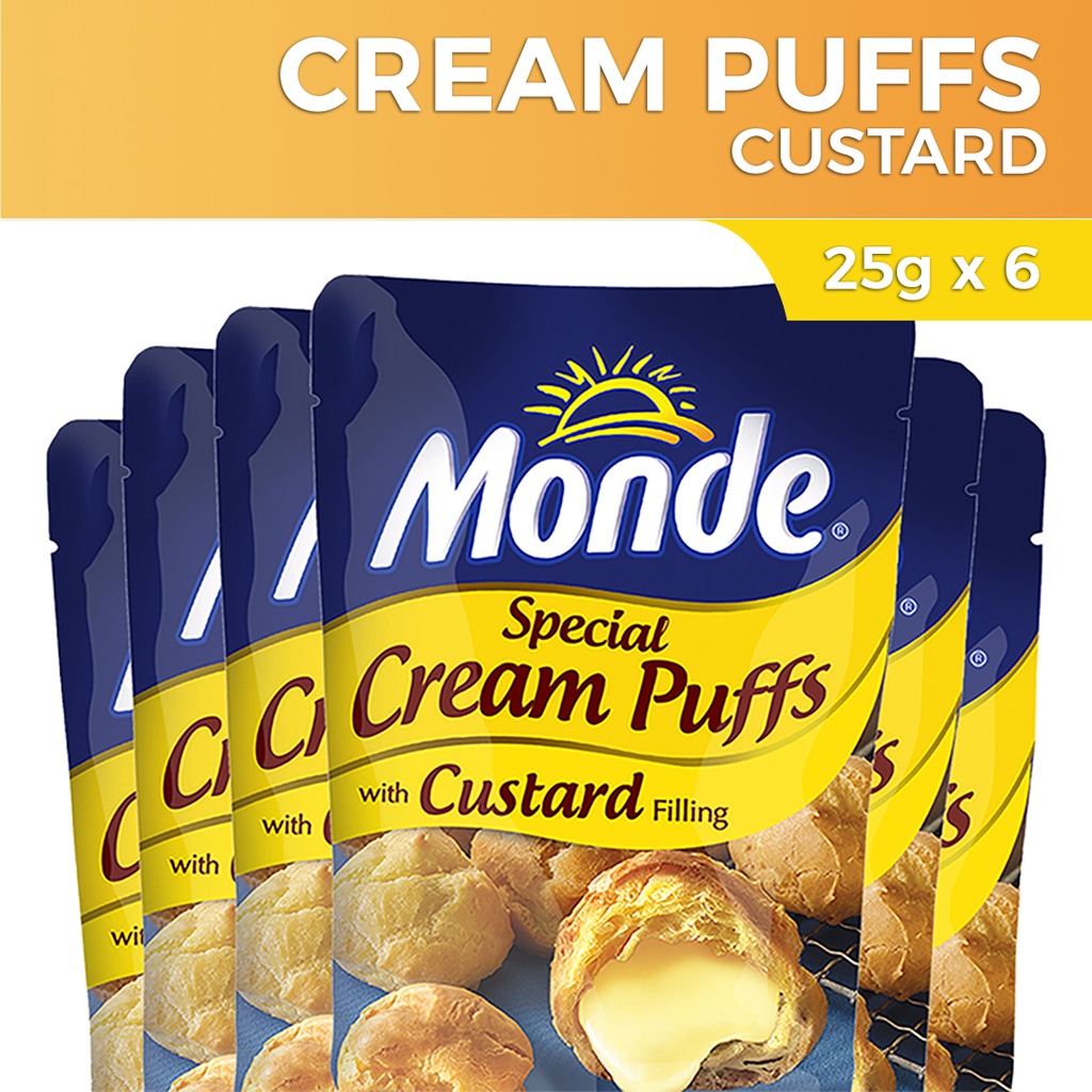 Monde Special Cream Puffs Custard 25gx6 | Lazada PH