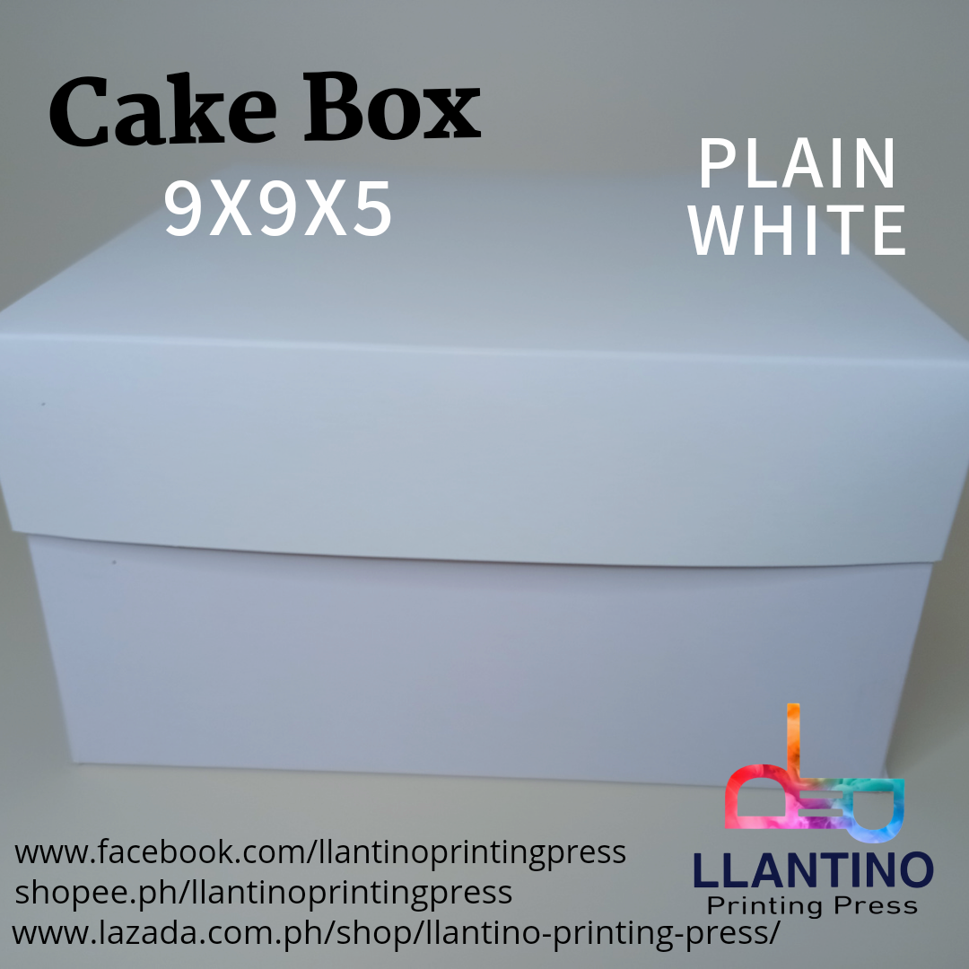 20 pcs Cake Box | 9x9x5 Plain White | Lazada PH