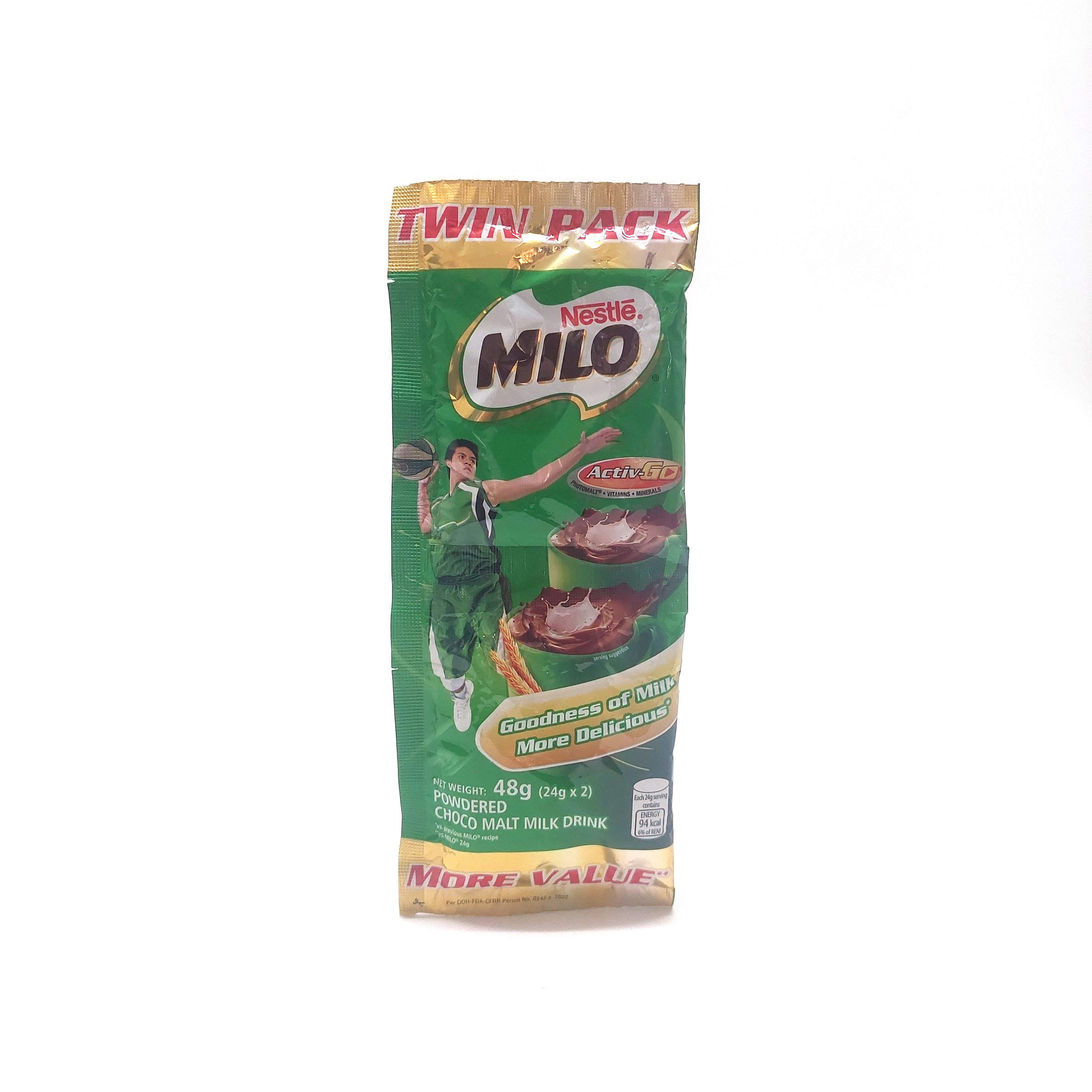 MILO Powdered Choco Malt Milk Drink Twin Pack 48g | Lazada PH
