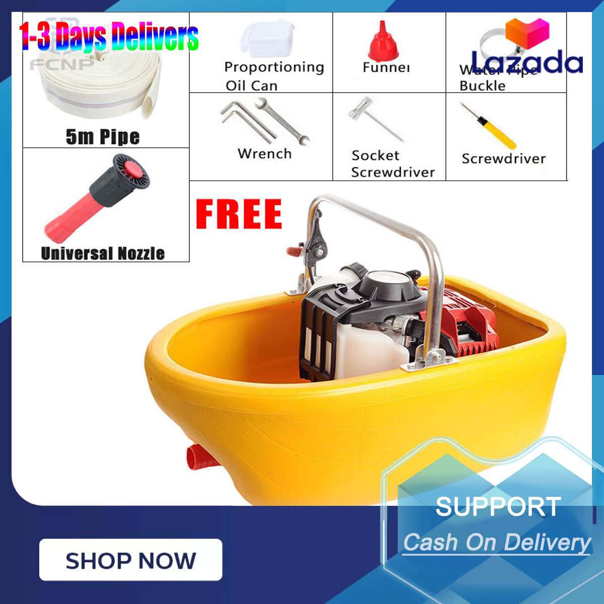 Two-stroke gasoline engine pump, ship-type floating water pump ...