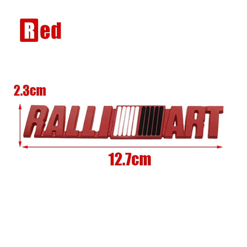Car 3D Metal RALLI ART RALLIART Letters Logo Trunk Badge Emblem Decals ...