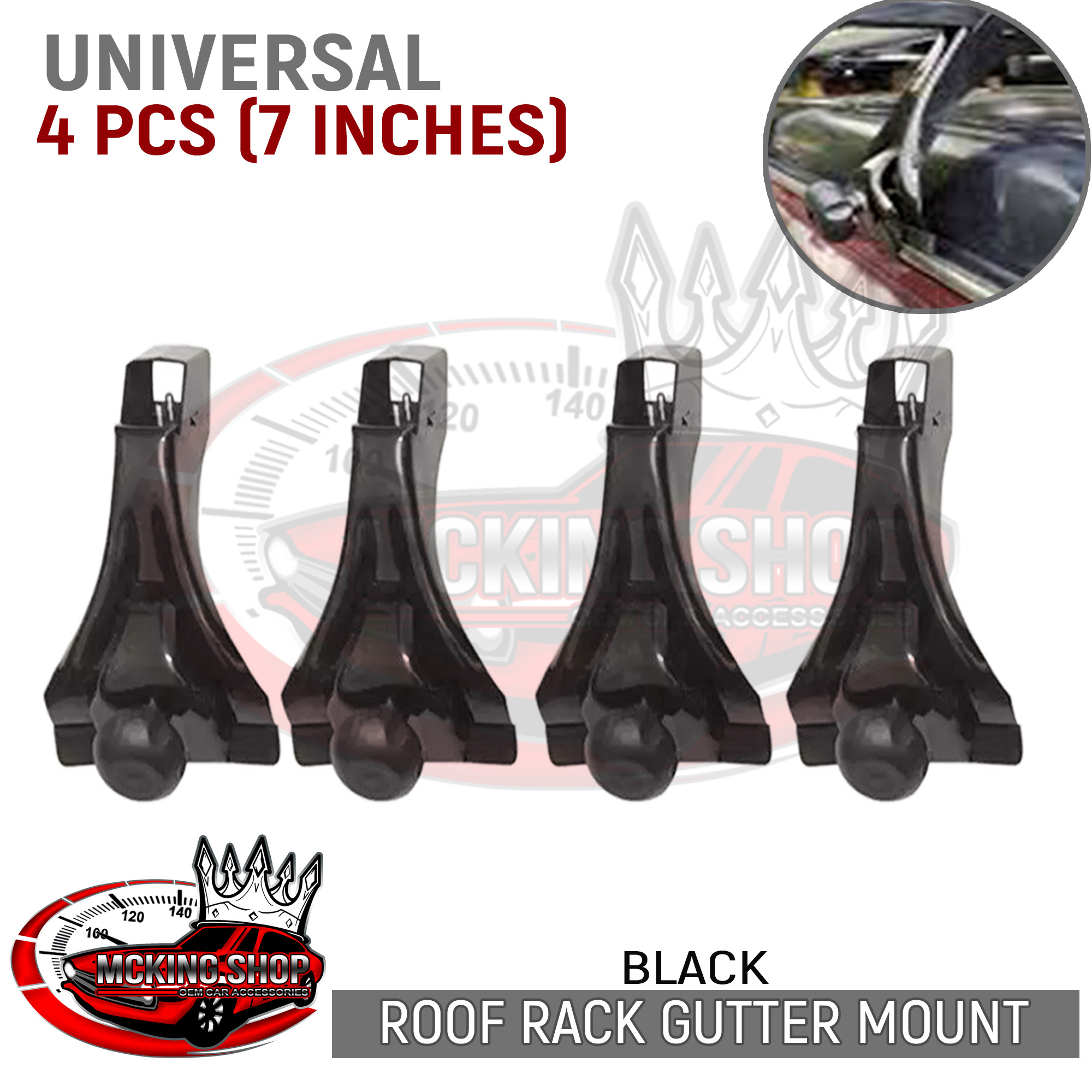 4pcs Universal Roof Rack Gutter Mount 7 INCHES Adapter Car Roof ...