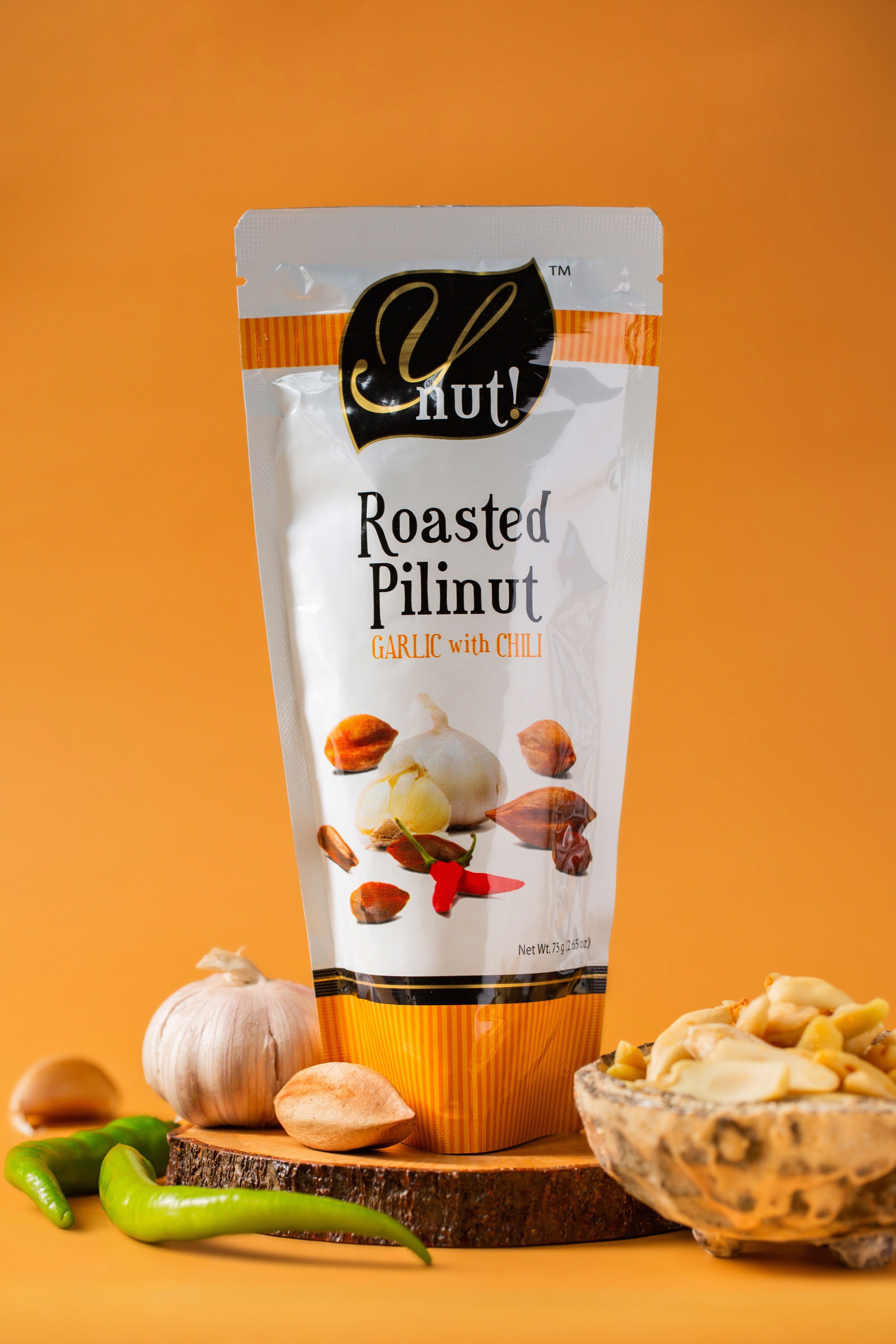 Y-Nut! Roasted Pili Nut Garlic with Chili | Lazada