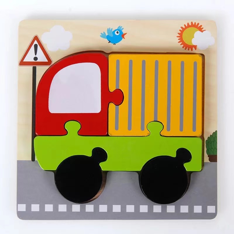 Wooden Puzzles Montessori Sudoku Educational Toys Puzzle Traffic Animal ...