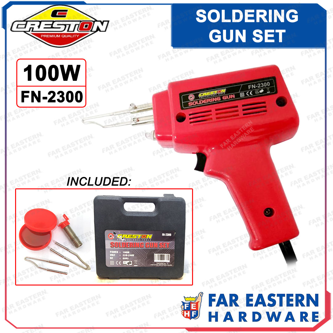 CRESTON Soldering Iron Gun Set w/ Solder Lead & Flux FN-2300 CRHT ...