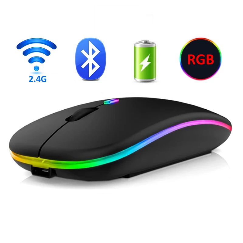 ⚡Flash Sale⚡ RGB Wireless Mouse Mouse Gamer Rechargeable Computer Mouse ...