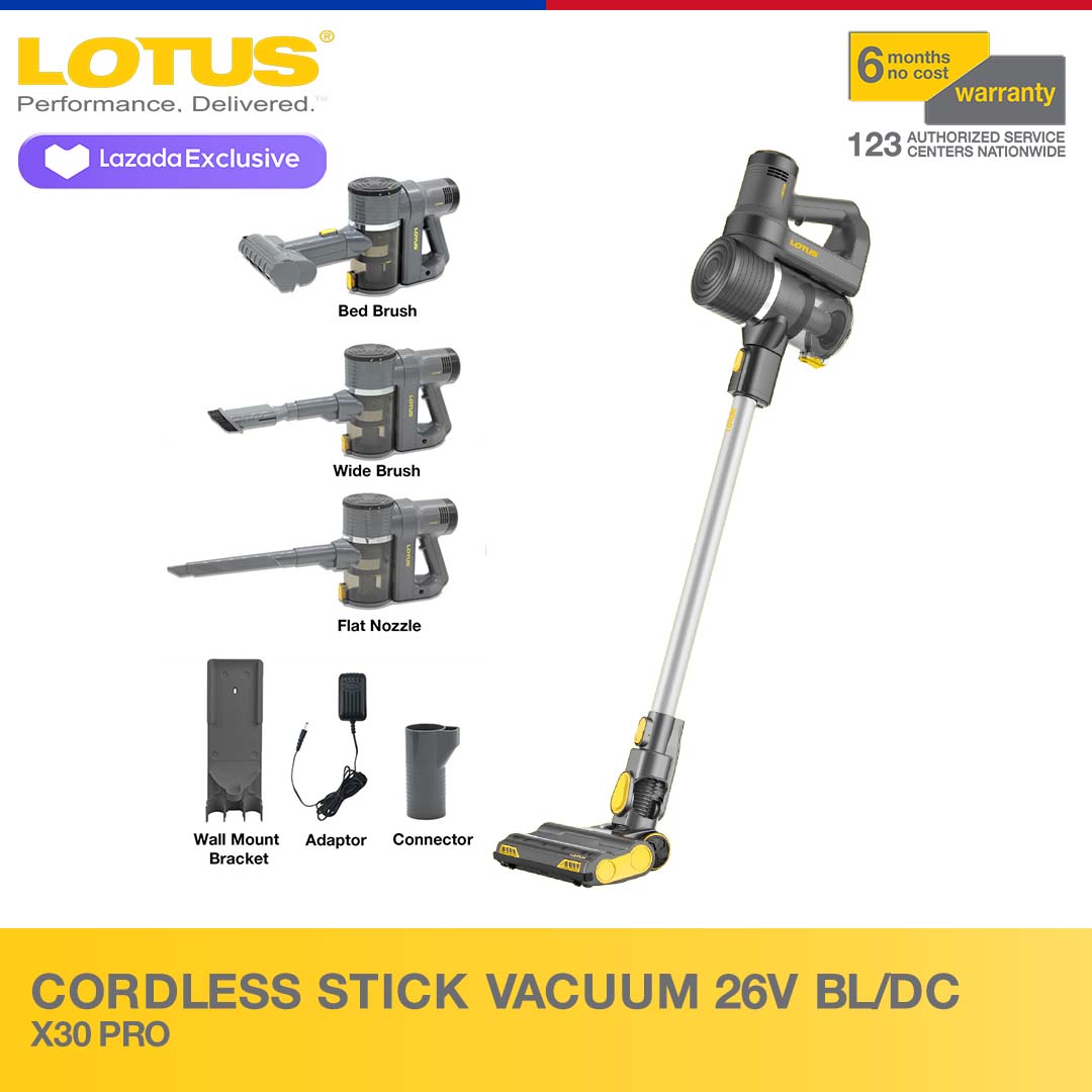 Lotus Cordless Stick Vacuum 26V BL/DC X30 PRO | Lazada PH