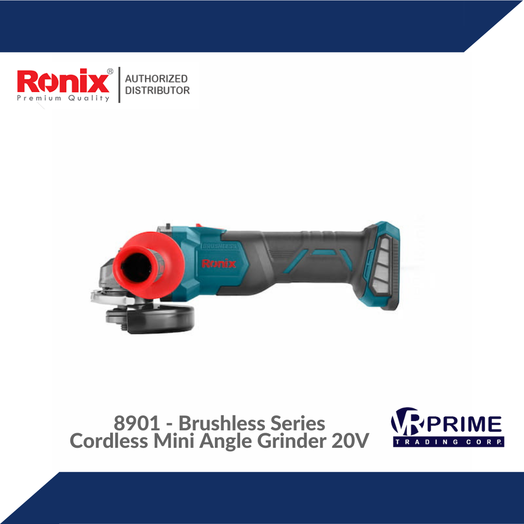 Ronix by VR Prime - Cordless Mini Angle Grinder 20V (UNIT ONLY) (code ...