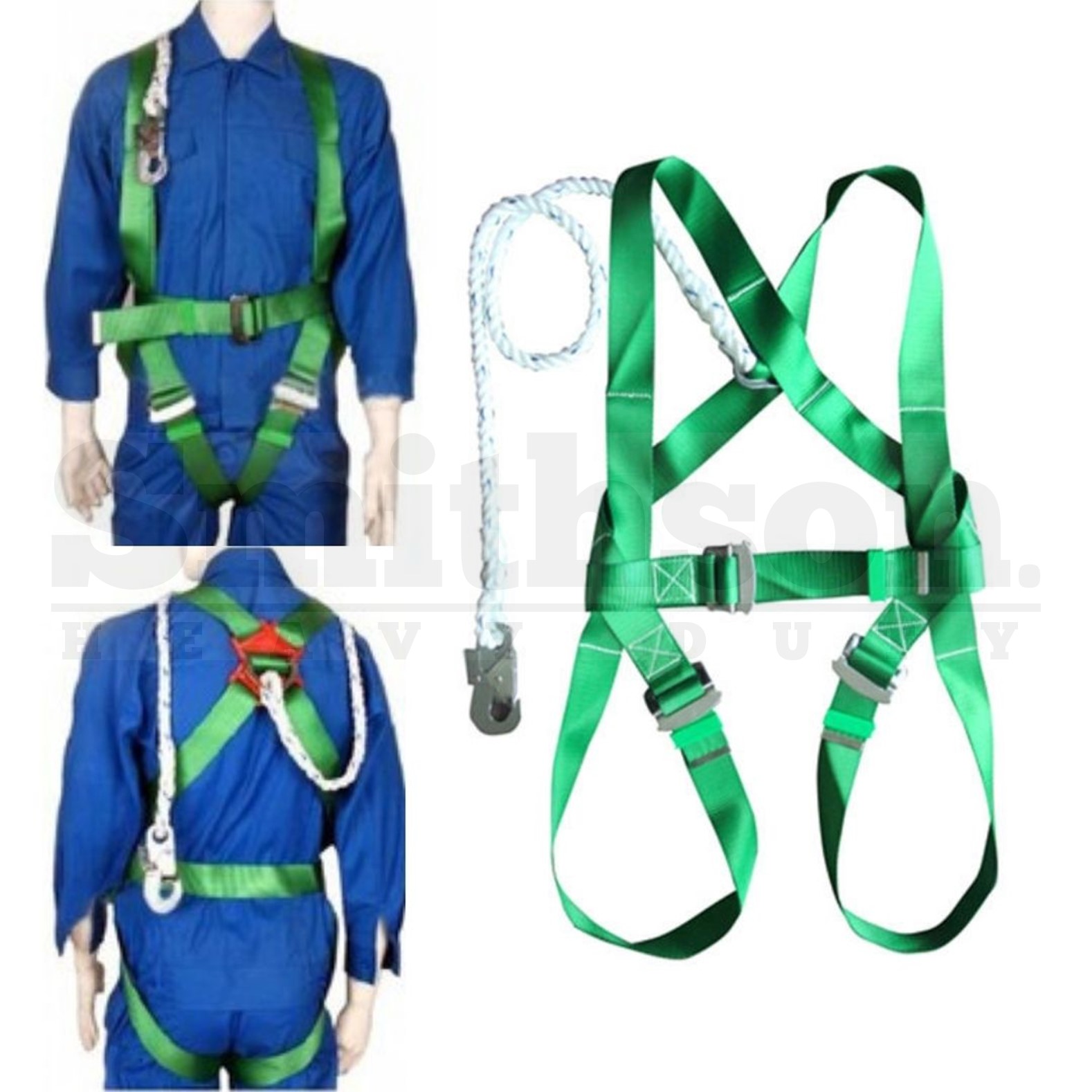 COD Full Body Harness Safety Lanyard Hook Strap Belt Fall Arrest Rescue ...