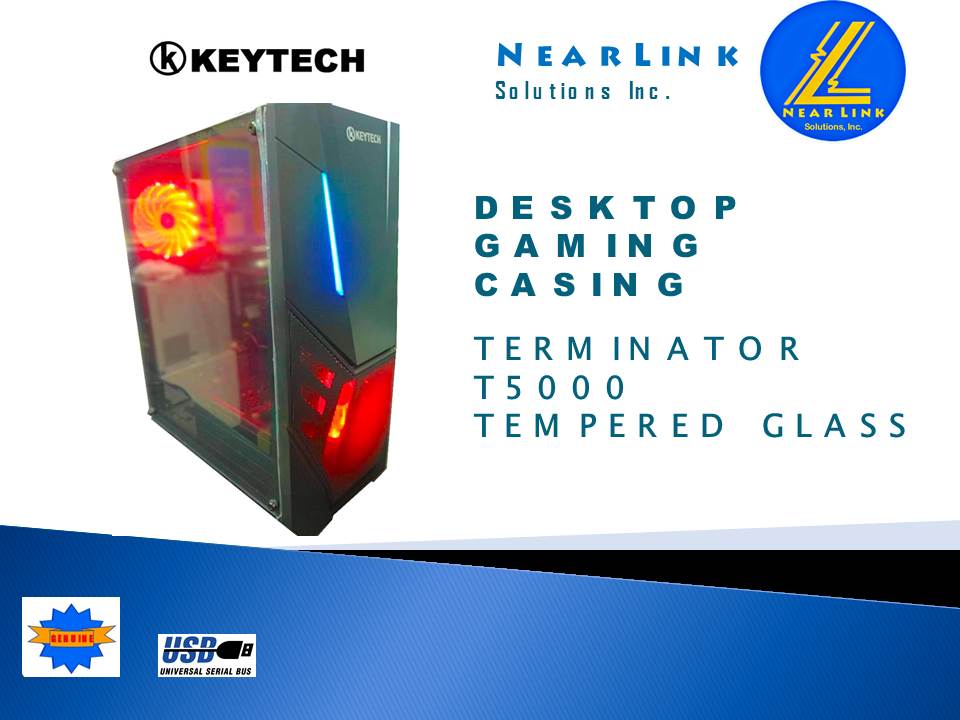 ATX Gaming case Tempered Terminator Series with free 2pcs 120mm LED FAN ...