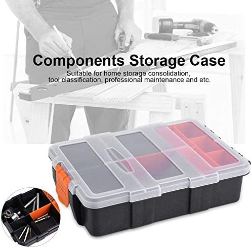 KCS Plastic Screw Compartment Organizer Tool Storage Box with ...