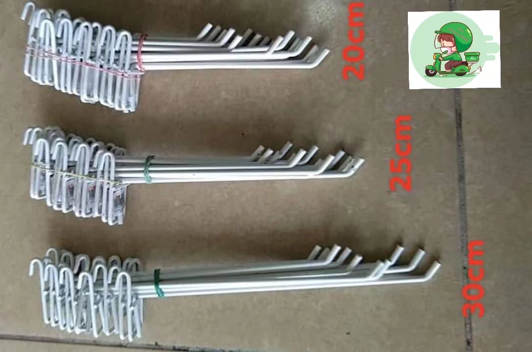 10/15/20/25/30cm 10pcs WIRE MESH HOOK SCREEN THICK KAPAL COATED/WHITE ...