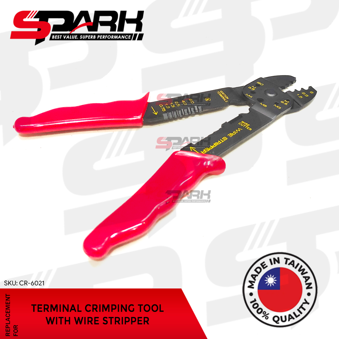 2 in 1 Terminal Crimping Tool with Wire Stripper Various Sizes Terminal ...