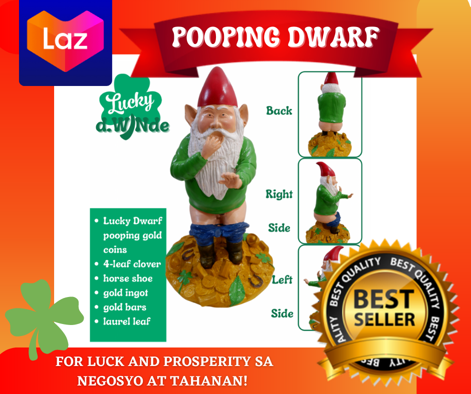 2021 17 Inches LUCKY Pooping Dwarf Bring Prosperity | LUCKY Pooping and ...