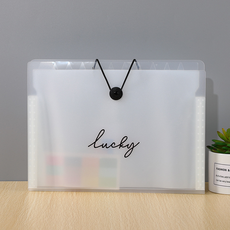 A4 5/8Layers/Pcs Multi-layer File Folder with Lables Transparent ...