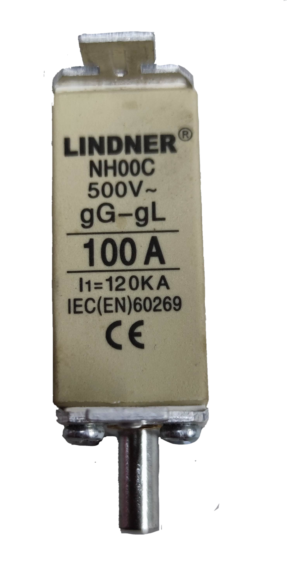 NH-Type Fuse Link 100A gG-gL NH00C 500V AC ( Lindner) Ceramic Fuse ...