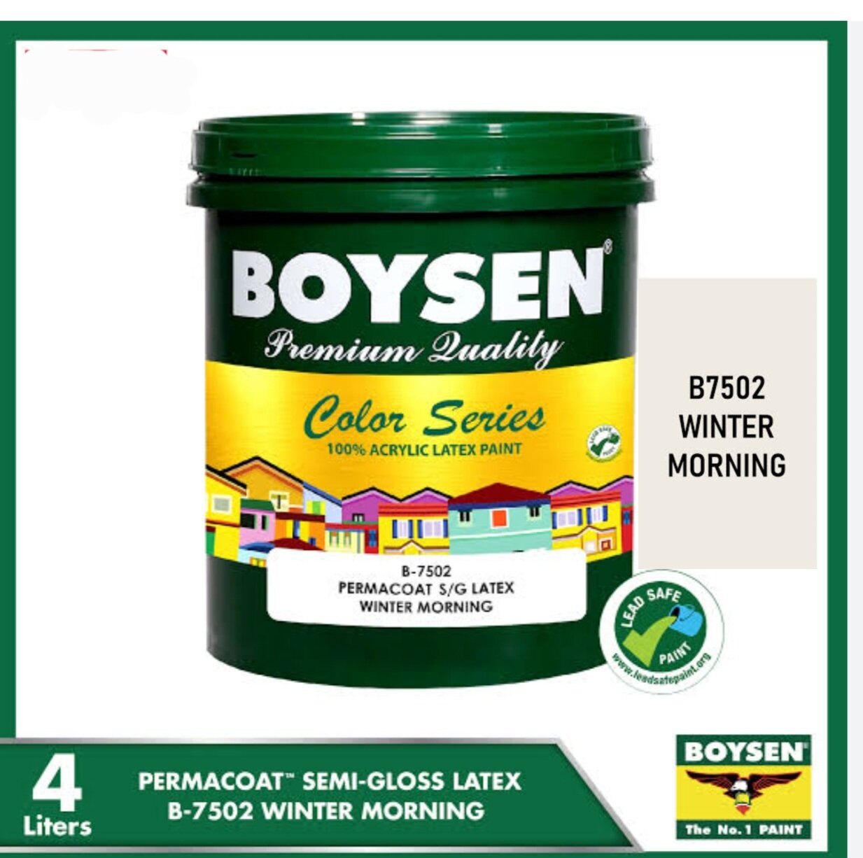 Boysen Color Series Permacoat Semi-Gloss Latex Acrylic Latex Paint - 4L ...