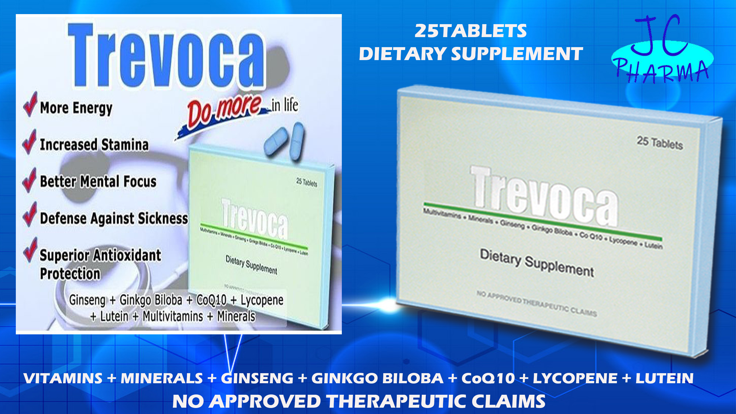 AUTHENTIC TREVOCA DIETARY SUPPLEMENT (25 TABLETS) – 1 BOX | Lazada PH