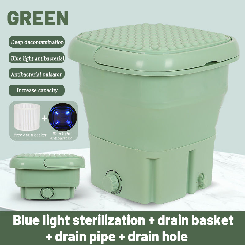 Foldable Mini Washing Machine 11.5L Fully Automatic Portable Small ...