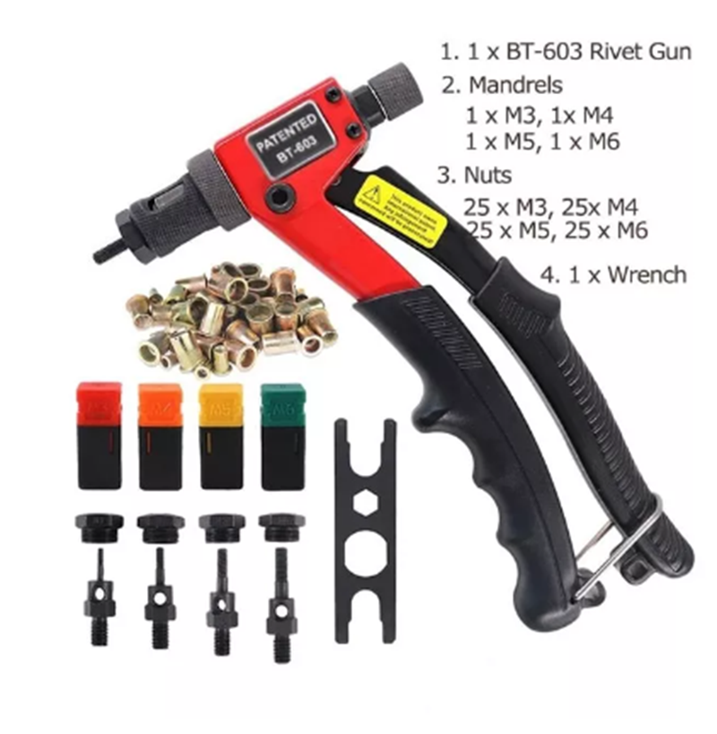 OMJ BT607 Manually tighten the rivet nut gun with the nut, manual rivet ...