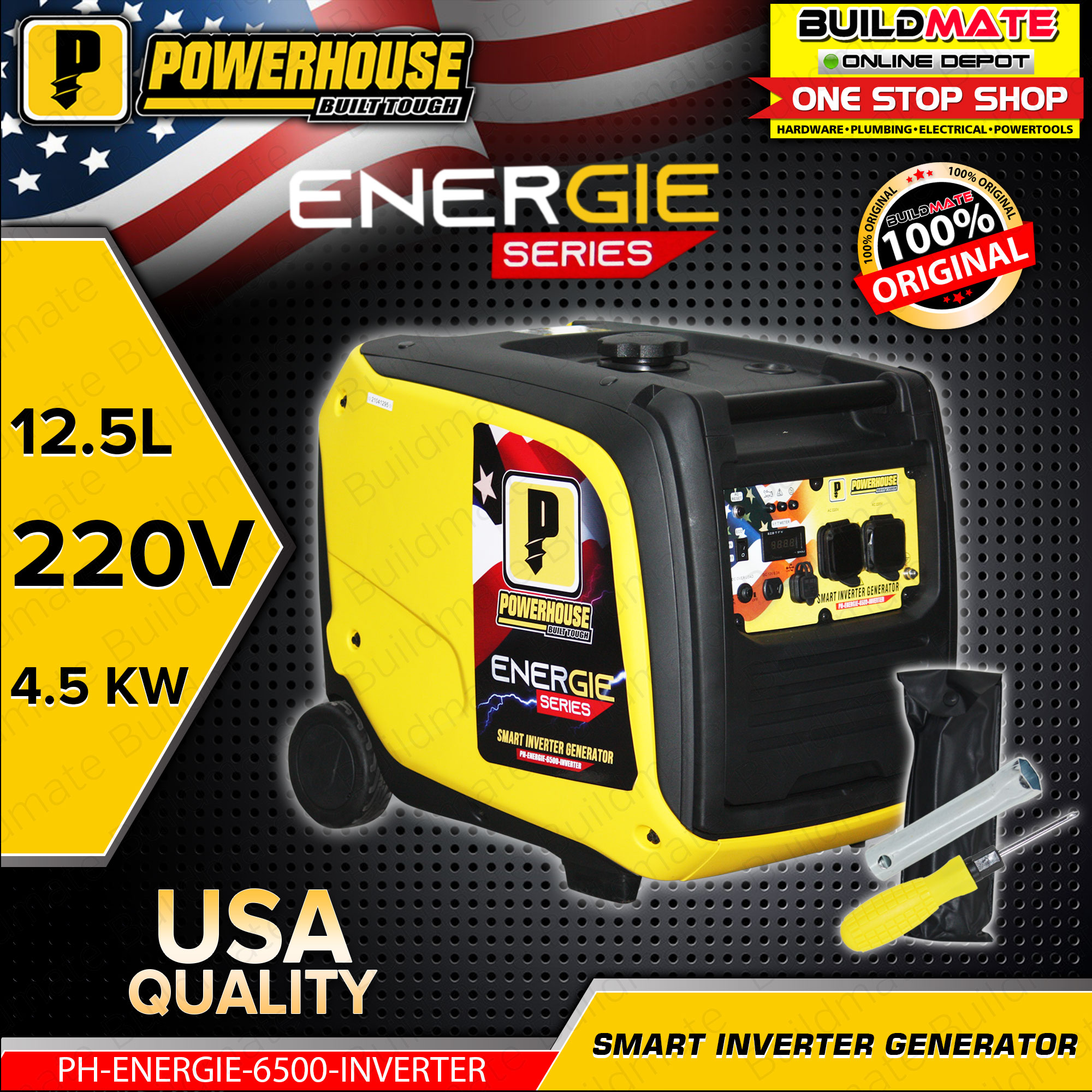 POWERHOUSE ENERGIE SERIES SMART Inverter Gasoline Generator Max Power 4 ...